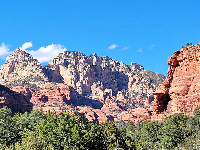 Shh, can you keep a secret? This mountain vista is so breathtaking, it should come with its own oxygen mask. Talk about a room with a view!
