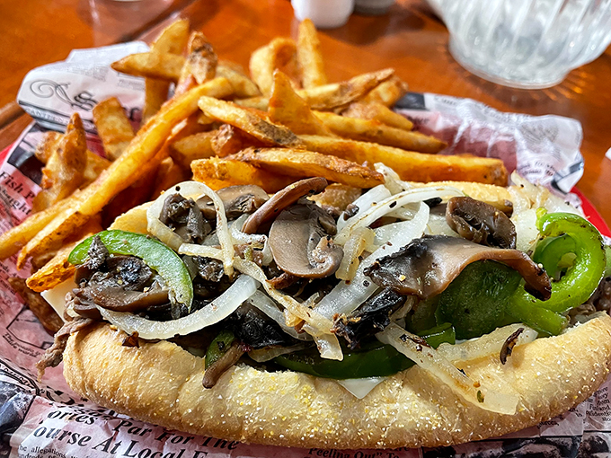 Mushroom lovers, unite! This shaved rib-eye is a fungi-tastic journey through flavor town.