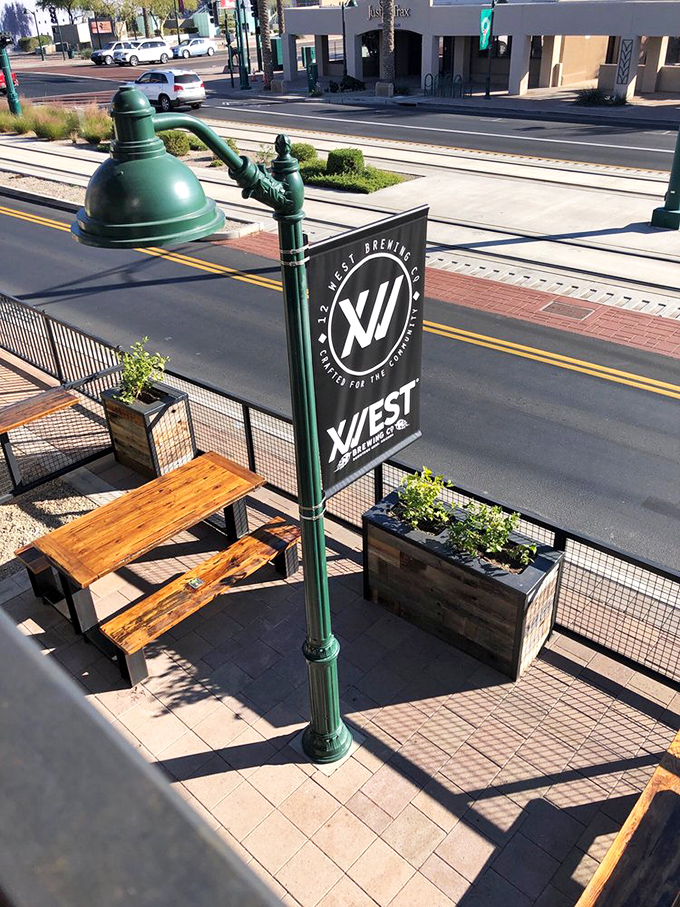 The 12 West logo stands sentinel over downtown Mesa, beckoning thirsty travelers to discover what locals already know and love.