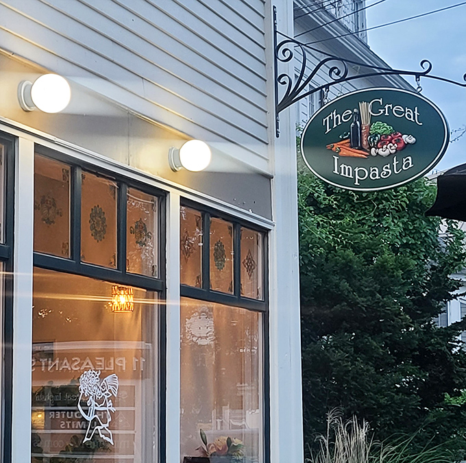 The iconic sign promises great pasta but delivers something even better – a memorable dining experience that combines the best of two culinary worlds.