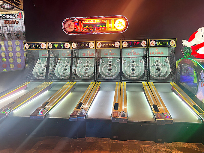 Roll with it! This classic game of skill (and a little luck) is ready to challenge your aim and potentially your ego.