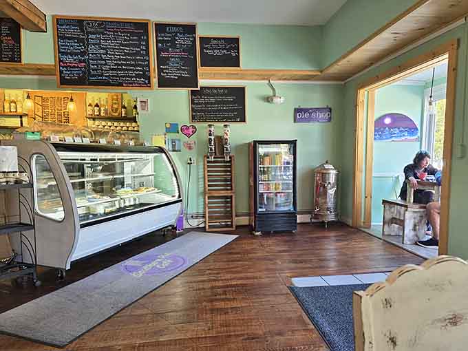 The welcoming entrance with its deck seating invites you to slow down and savor something special.