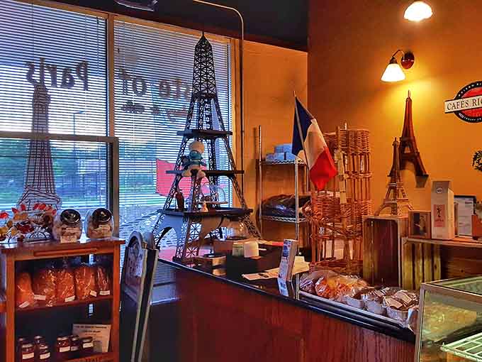 The interior strikes that perfect balance between cozy caf&eacute; and authentic French bistro without trying too hard.
