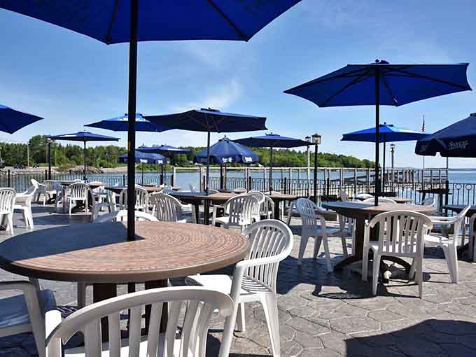 The outdoor patio offers harbor views that make every bite taste even better, if that's even possible.