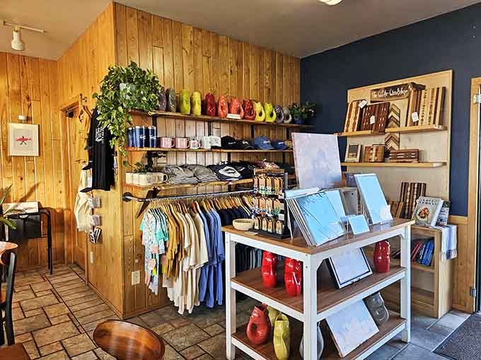 The retail section features local goods and apparel, letting you take home a piece of the North Shore experience.