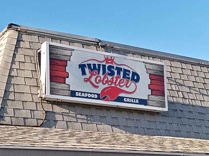 The Twisted Lobster sign proudly announces this seafood sanctuary to passersby. Simple and straightforward, just like the honest food served inside.