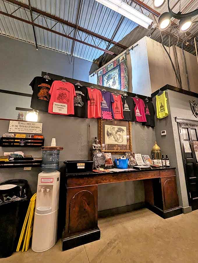 Colorful merchandise lets you wear your medieval beer allegiance proudly, because subtlety is overrated anyway.