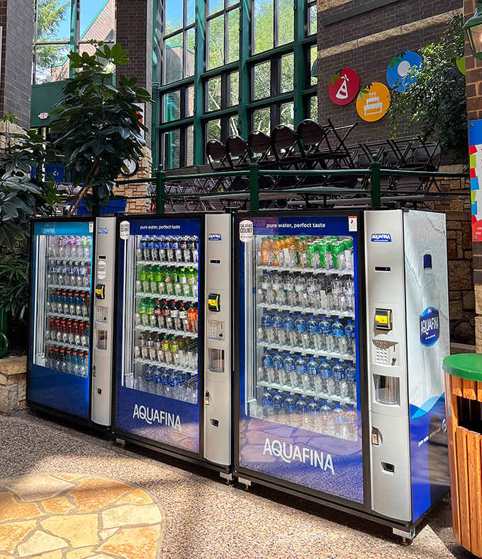Strategically placed vending machines stand ready for snack emergencies&mdash;because nothing ends family fun faster than hangry children.