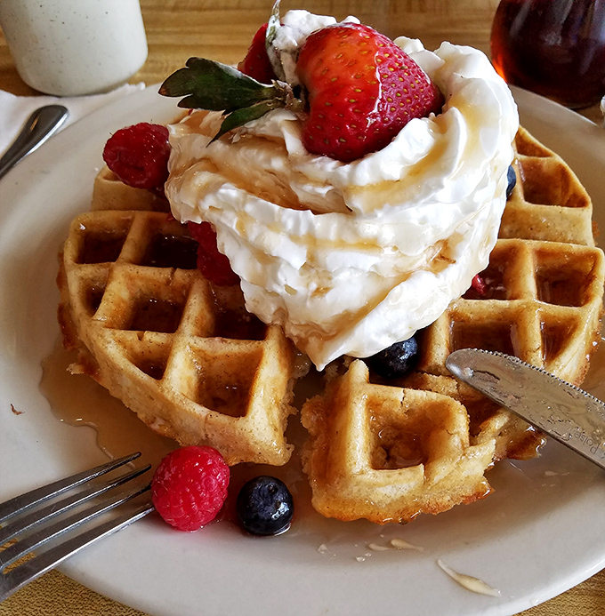 Waffles that deserve their own Instagram account &ndash; topped with berries so fresh they might have been picked while you ordered.