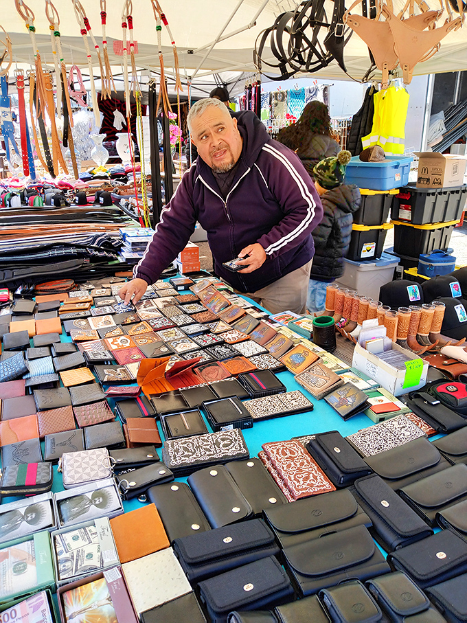 Wallets and leather goods spread across a rainbow of options – because how you carry your money says as much as how you spend it.