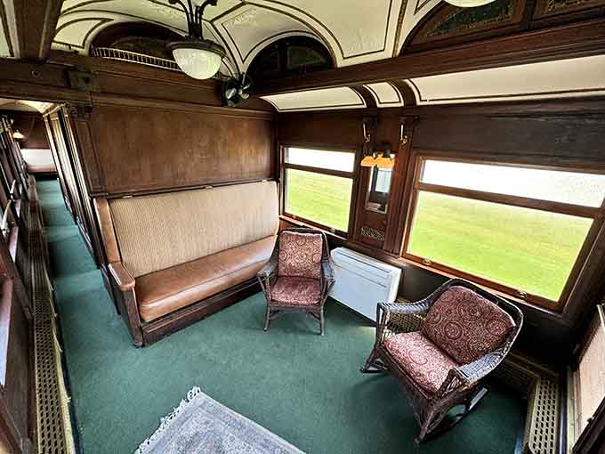 Step inside this vintage passenger car and you'll understand why train travel was once considered the height of luxury and sophistication.