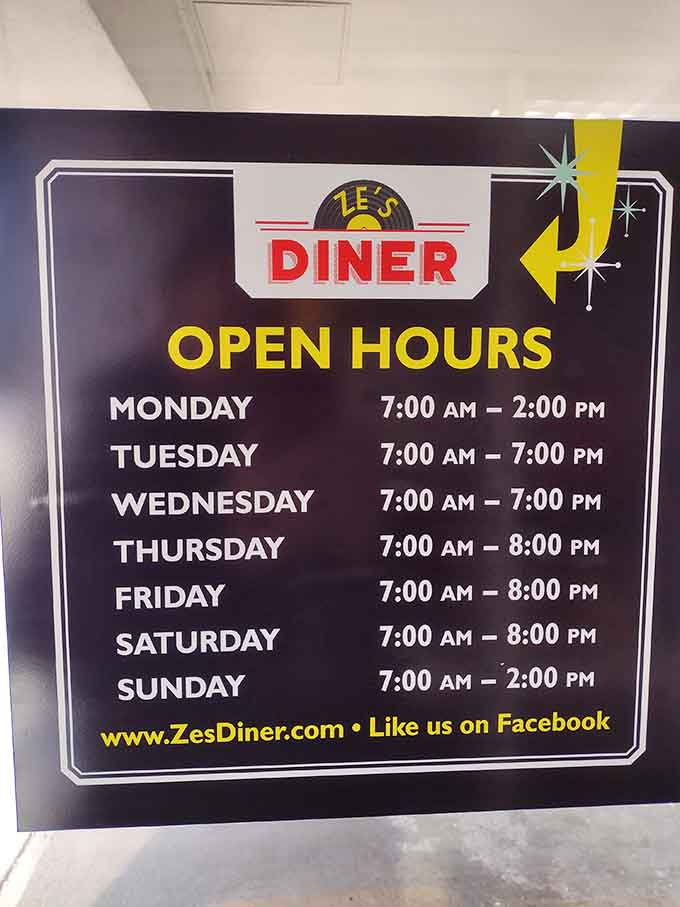 Operating hours offer plenty of opportunities to get your Ze's fix throughout the week, plan your pilgrimage accordingly.