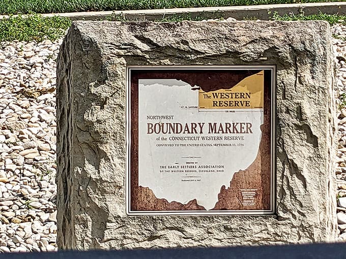 This unassuming marker reveals Catawba's place in American history, where Connecticut's ambitions once stretched westward before becoming part of Ohio's story.