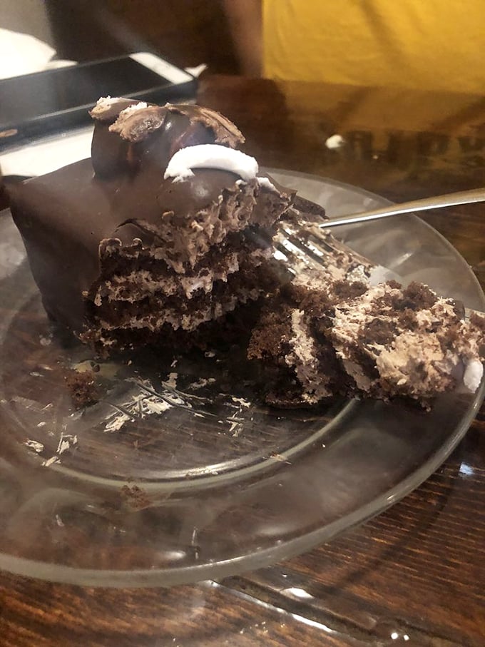 A chocolate lover's dream! This cake is so rich, it probably has its own offshore bank account.