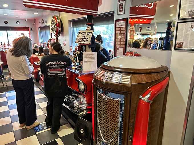 Every detail, from the jukebox to the neon signs, celebrates an era when diners were the heart of American communities.