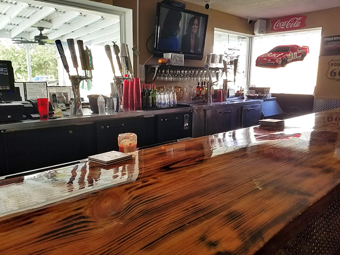 The gleaming bar counter &ndash; where stories are shared, friendships are formed, and drinks are poured with a generous hand.
