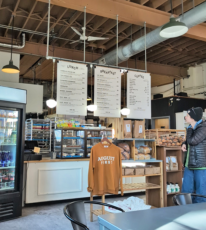 Where the magic happens: the counter where breakfast dreams come true and coffee mugs are never allowed to reach empty.