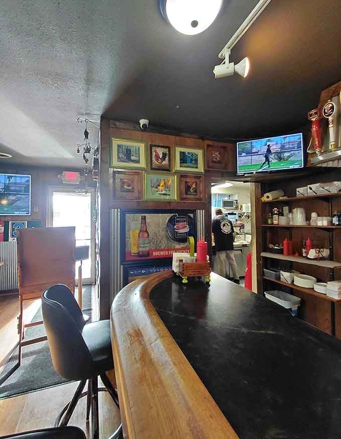 Counter seating provides the perfect perch for solo diners or anyone who enjoys watching the organized chaos of a busy kitchen.