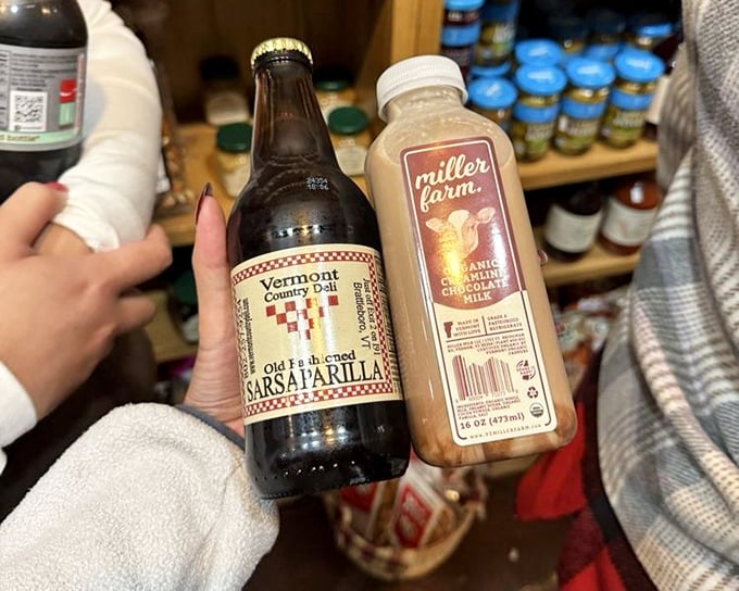 Liquid treasures &ndash; from old-fashioned sarsaparilla to Miller Farm chocolate milk, beverages here are never an afterthought.