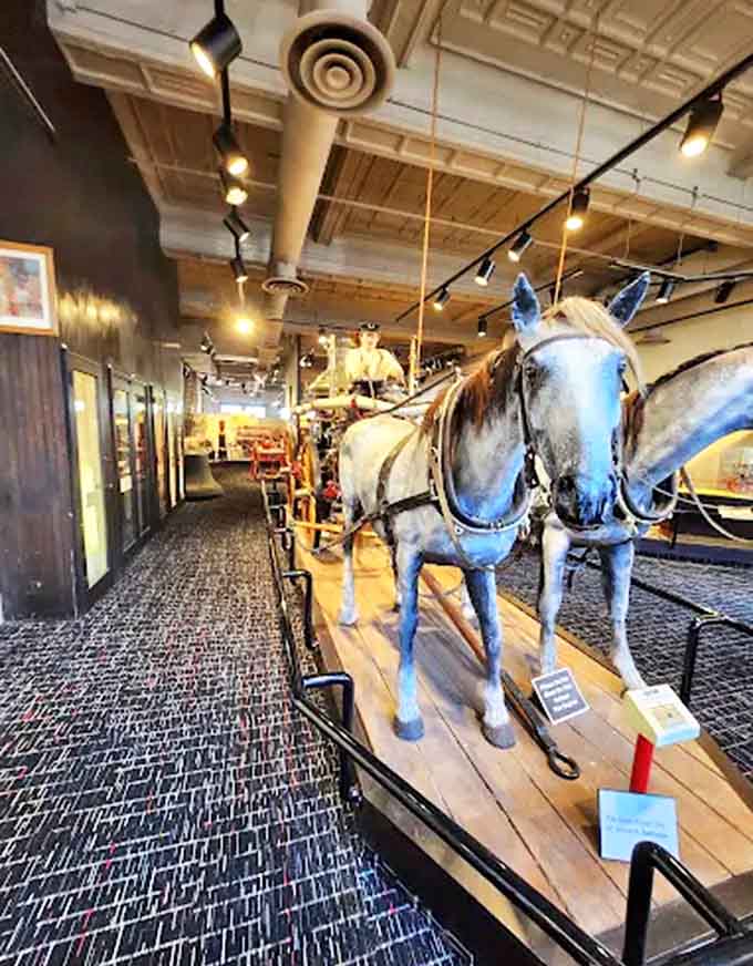 Horse-Drawn Exhibit: These magnificent beasts had to sprint at a moment's notice, remain calm amid flames, and stand patiently during operations&mdash;firefighters before firefighters arrived.