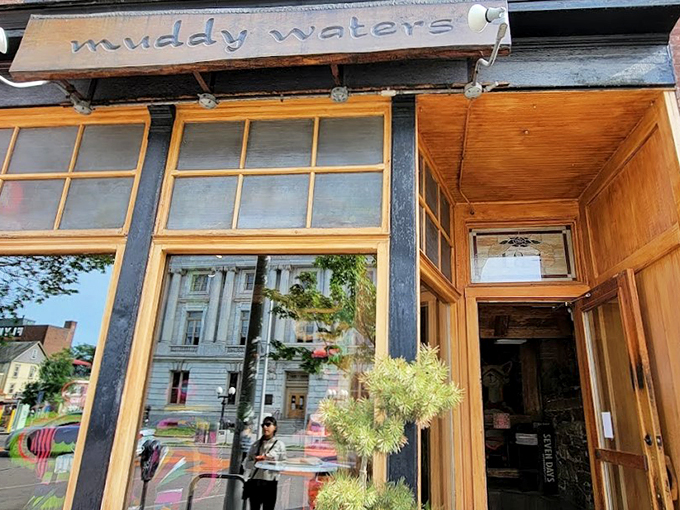 Muddy Waters: where the coffee's strong, the bagels are fresh, and the charm is as authentic as a Vermonter's flannel collection.