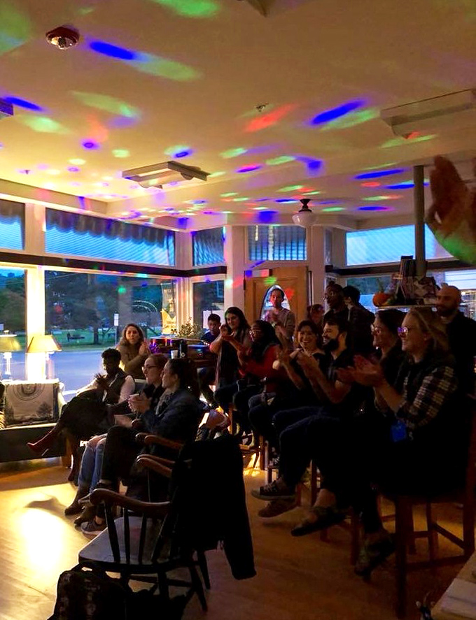When the disco lights come on, Barrister's transforms from daytime haven to evening hotspot, where community events bring together diverse voices and listeners.
