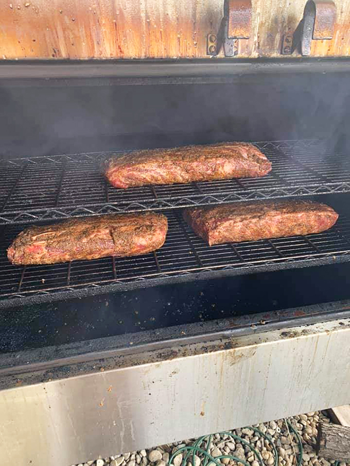 Where the magic happens! These smokers are working harder than a politician at a county fair.