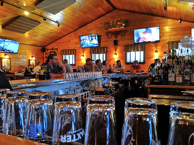 The bar area offers a slightly more energetic vibe for those seeking social connection alongside their culinary adventures.