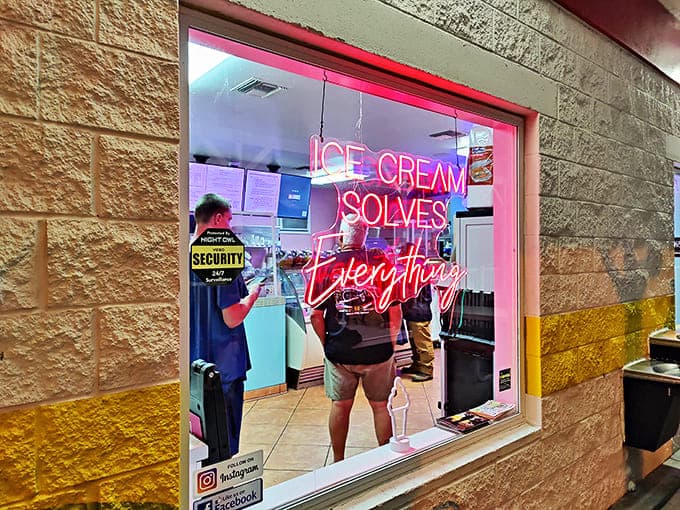 "Ice Cream Solves Everything" isn't just neon philosophy&mdash;it's a proven scientific fact, at least within these four walls.