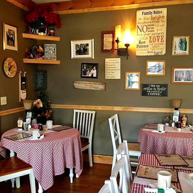 Another angle of the dining room reveals more family-friendly charm &ndash; where every table feels like the best seat in the house and conversations flow as freely as the coffee.
