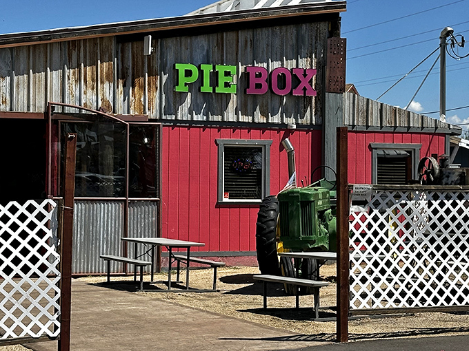 The "Pie Box" isn't just an outbuilding&mdash;it's a satellite office for happiness, dispatching joy one boxed dessert at a time.