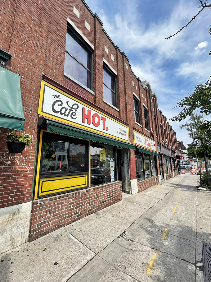 The Caf&eacute; HOT.'s brick exterior with its distinctive signage has become a beacon for breakfast enthusiasts, drawing hungry pilgrims from across Vermont and beyond.