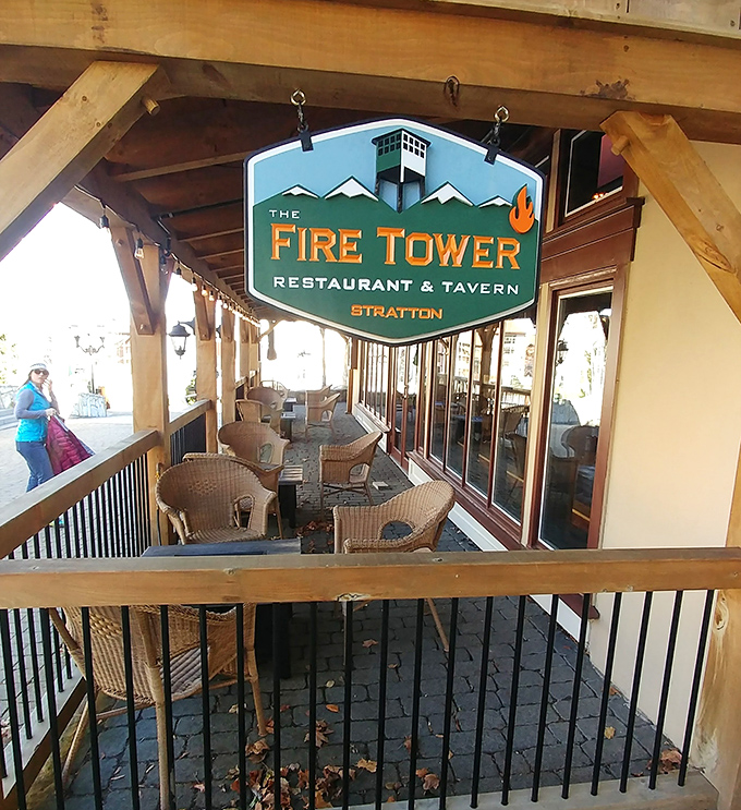 The outdoor patio offers fresh mountain air with your meal – the perfect spot to enjoy Vermont's brief but glorious warm seasons.