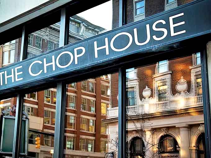 The Chop House sign serves as a beacon for hungry souls seeking refuge from mediocre meals and uninspired dining.