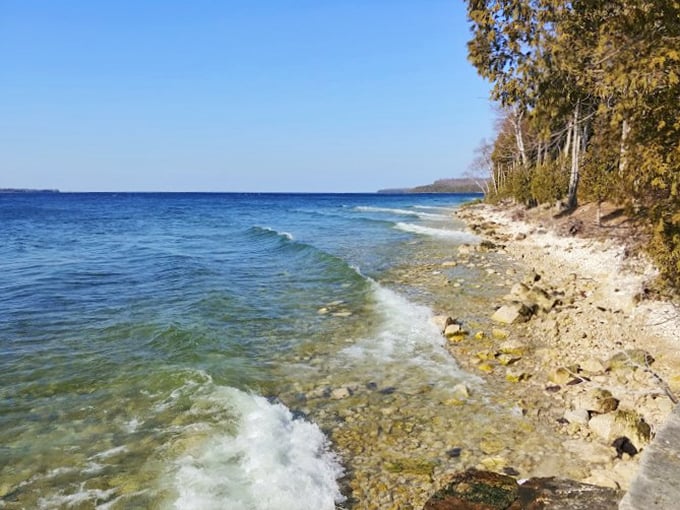 Golden hour paints the sky and water in warm hues. Nature's own light show, no special effects needed!