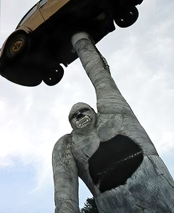 Aerial views reveal how perfectly this whimsical creation fits into Vermont's landscape, an unexpected exclamation point on Route 7.