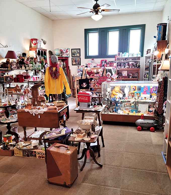 This corner captures the beautiful randomness of Wabash Depot, where childhood toys meet household goods in a nostalgic neighborhood of memories.