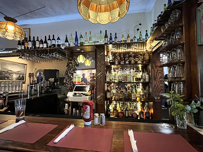 The bar at Bernie's isn't just well-stocked; it's a community gathering spot where locals and visitors share stories over expertly crafted cocktails.