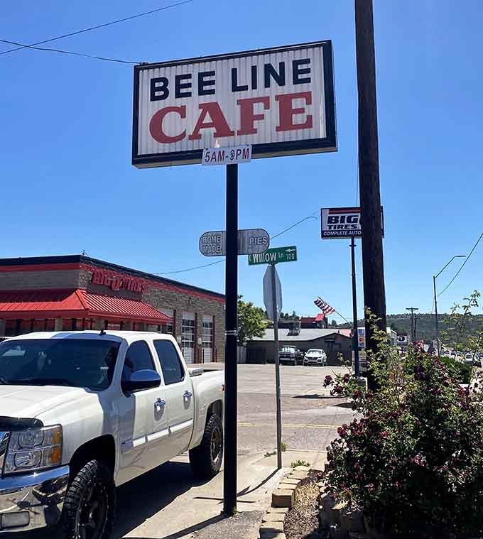 That vintage-style sign has been guiding hungry travelers to breakfast salvation since the caf&eacute; opened, becoming a Payson landmark in its own right.
