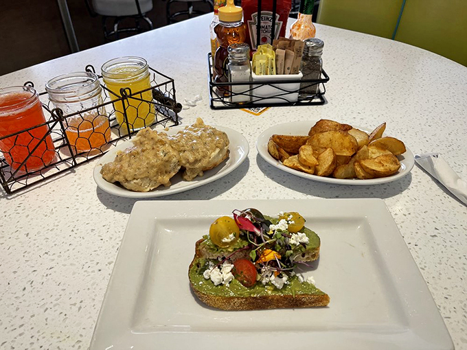 Biscuits so fluffy, they could float away! But don't worry, that rich gravy is keeping them grounded in deliciousness.