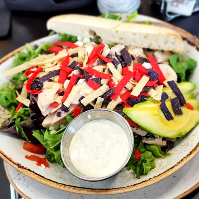 A salad that doesn't feel like punishment &ndash; fresh greens, protein, and vibrant toppings prove healthy eating can be genuinely satisfying.