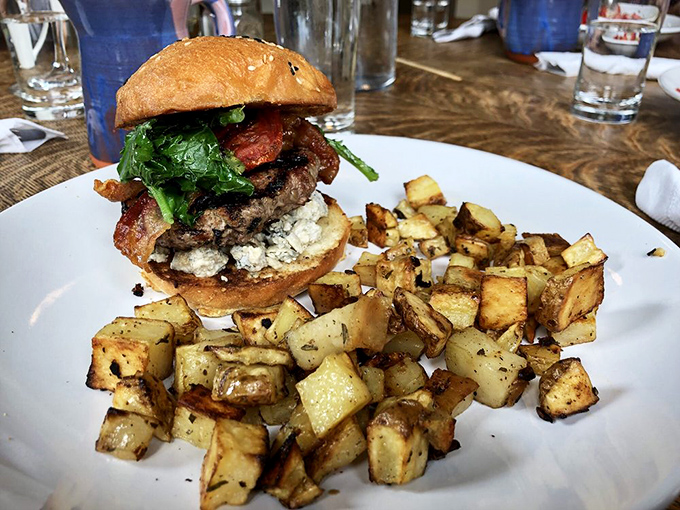 This isn't just a burger, it's a masterpiece &ndash; local beef, perfect toppings, and those hand-cut potatoes that dreams are made of.