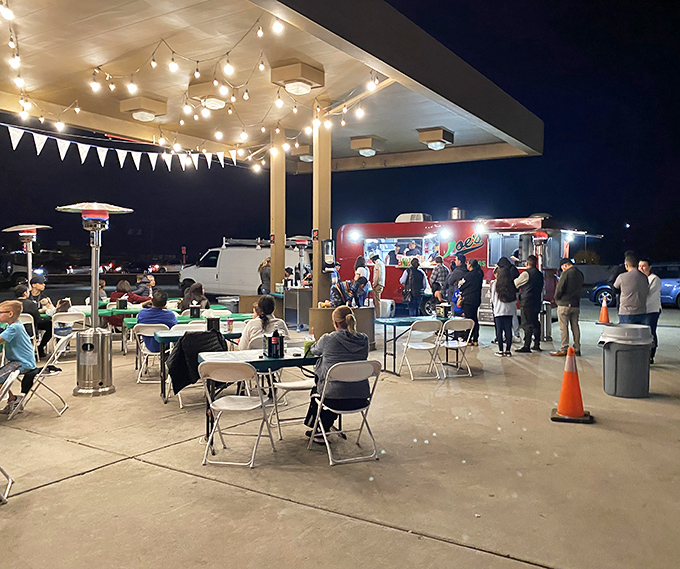 Busy Day at Joe's Tacos: When darkness falls, the lights come on, and the real magic happens &ndash; a community formed around the simple pleasure of eating well.