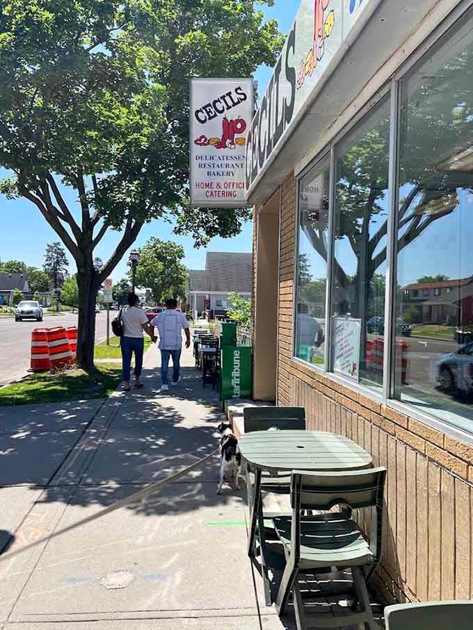 Outdoor seating offers a pleasant spot for people-watching on nice days, though most folks prefer the cozy interior atmosphere inside.