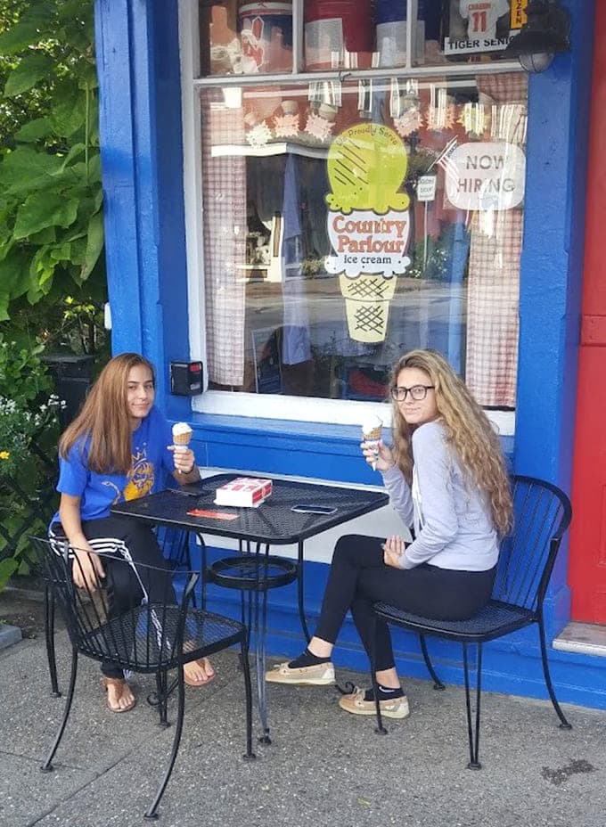 Outdoor seating where you can enjoy your treats while people-watching, proving that the best moments are often the simplest ones.