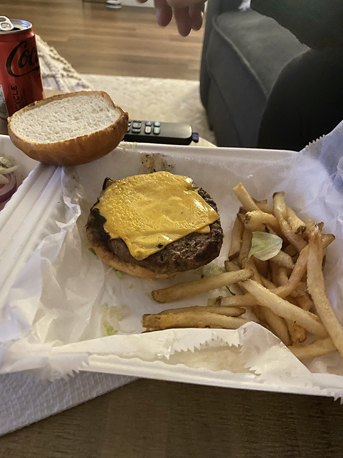 Sometimes simplicity is perfection &ndash; a classic cheeseburger with golden fries that reminds you why this American staple became legendary in the first place.