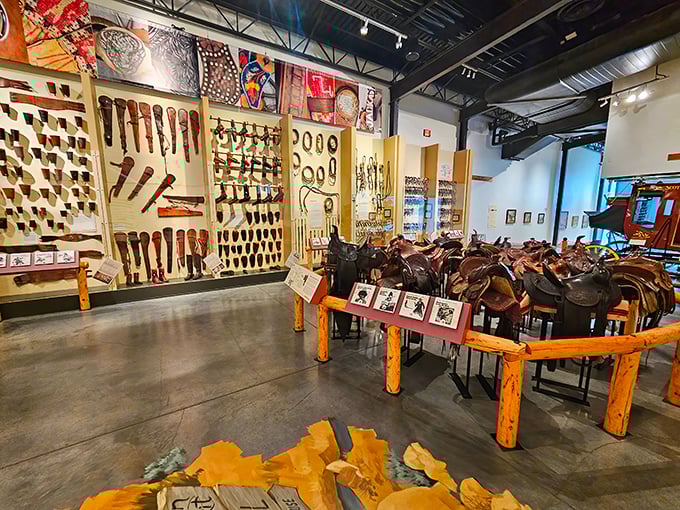 The saddle and tack collection reveals the artistry behind everyday cowboy gear &ndash; where function meets Western fashion.