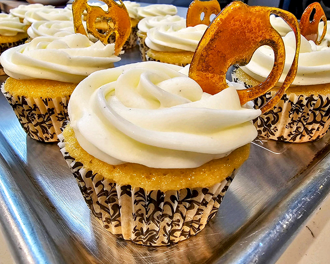 These cupcakes are wearing their party hats and ready to celebrate your taste buds. It's a flavor fiesta, and you're invited!