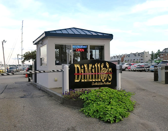 The signage announces you've arrived at Portland's floating dining destination, where the seafood is fresh and the views are even fresher.