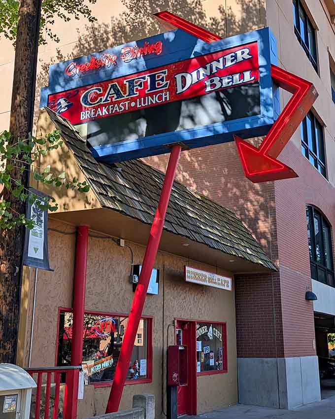 That retro sign isn't just decoration; it's a beacon calling breakfast lovers from miles around.